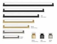 China Modern Design Black Bar Pull Zinc Alloy Cabinet Handle 128mm Hole Center for Closet Storage for sale