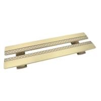 China Aluminum Pull Handles 0.5 Inch Thickness Foil Paper CPL Wrapped Modern Cabinet Door Hardware for sale