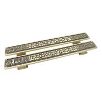 China Aluminum Pull Handles 0.5 Inch Thickness Foil Paper CPL Wrapped Modern Cabinet Door Hardware for sale