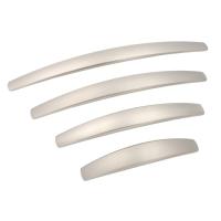 China Aluminium CPL Wrapped Door Pull Handle 0.5 inch Thick Modern Design for Office Entrance for sale