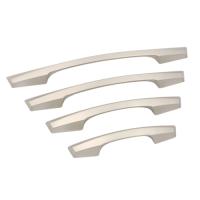 China Modern Square Solid Aluminum Cabinet Handles Matt Black Drawer Pulls 10mm to 30mm Width for sale