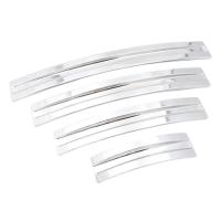 China Modern Square Solid Aluminum Cabinet Handles Matt Black Drawer Pulls 10mm to 30mm Width for sale