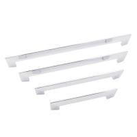 China Modern Square Solid Aluminum Cabinet Handles Matt Black Drawer Pulls 10mm to 30mm Width for sale