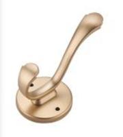 China GRH Zinc Alloy Double Wall Clothes Hook for Bathroom Bedroom Living Room 2 Pack for sale