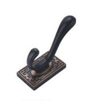 China GRH Freestanding Metal Wardrobe Hook Rack Black Adjustable 60cm for sale