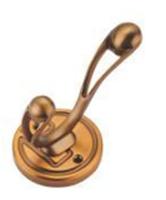 China Modern Y-Shaped Solid Zinc Alloy Double Coat Hook for Hats Keys Bags Bedroom Wardrobe 2 Hooks for sale
