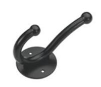 China Black Paint Hook Hanger Screws Wall Key Hanger Hotel Bathroom Wall Mounted Hook for sale