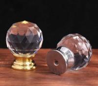 China Modern Style Crystal Cabinet Handles Zinc Ball Knobs for Wardrobe Drawer Kitchen & Bathroom Dresser Decorative Crystals for sale
