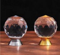 China Modern Style Crystal Cabinet Handles Zinc Ball Knobs for Wardrobe Drawer Kitchen & Bathroom Dresser Decorative Crystals for sale