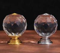China Modern Style Crystal Cabinet Handles Zinc Ball Knobs for Wardrobe Drawer Kitchen & Bathroom Dresser Decorative Crystals for sale