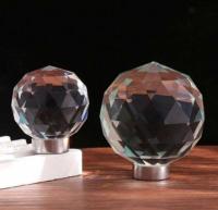 China Modern Style Crystal Cabinet Handles Zinc Ball Knobs for Wardrobe Drawer Kitchen & Bathroom Dresser Decorative Crystals for sale