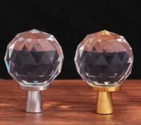 China Modern Style Crystal Cabinet Handles Zinc Ball Knobs for Wardrobe Drawer Kitchen & Bathroom Dresser Decorative Crystals for sale