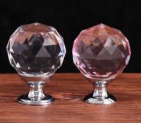 China Modern Style Crystal Cabinet Handles Zinc Ball Knobs for Wardrobe Drawer Kitchen & Bathroom Dresser Decorative Crystals for sale