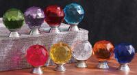 China Modern Style Crystal Cabinet Handles Zinc Ball Knobs for Wardrobe Drawer Kitchen & Bathroom Dresser Decorative Crystals for sale
