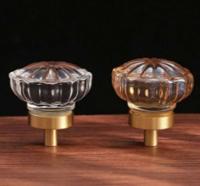 China Popular Style Multi Color Transparent Crystal Glass Luxury Furniture Cabinet Door Pull Round Diamond Drawer Knob for sale