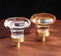 China Popular Style Multi Color Transparent Crystal Glass Luxury Furniture Cabinet Door Pull Round Diamond Drawer Knob for sale