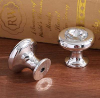 China Luxury High Quality Furniture Drawer Bedroom Crystal Glass Brass Cabinet Door Pulls Kitchen Handles Knobs for sale