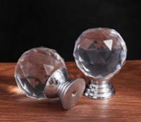 China Luxury High Quality Furniture Drawer Bedroom Crystal Glass Brass Cabinet Door Pulls Kitchen Handles Knobs for sale