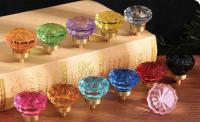 China GRH Cabinet Brass Handles Transparent Champagne Gold Crystal Handles Creative Bedroom Wardrobe Dressing Table Drawer Knobs for sale