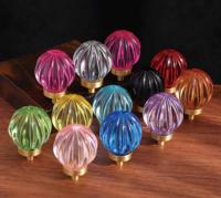 China GRH Cabinet Brass Handles Transparent Champagne Gold Crystal Handles Creative Bedroom Wardrobe Dressing Table Drawer Knobs for sale