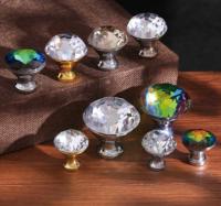 China GRH Customized Moulded Brass Crystal Furniture Cabinet Pulls Knobs Wooden Drawer Handles China for sale