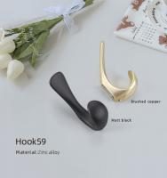 China Minimalist Metal Wall Hooks Self-Adhesive Waterproof Single Hook for Clothing 4.5cm Square and Round Design for sale