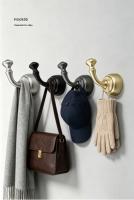 China Minimalist Metal Wall Hooks Self-Adhesive Waterproof Single Hook for Clothing 4.5cm Square and Round Design for sale