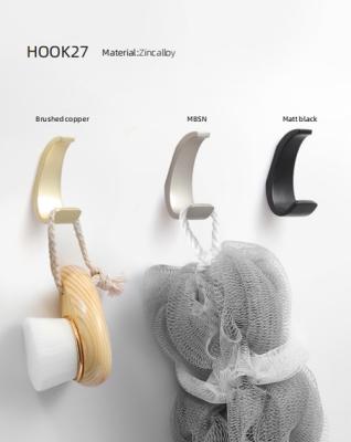 China Modern Y-shaped Simple Solid Zinc Alloy Coat Hook Key Hook Double Hook Door Hat Rack Bedroom Bathroom Wardrobe Furniture for sale