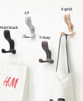 China Modern Y-shaped Simple Solid Zinc Alloy Coat Hook Key Hook Double Hook Door Hat Rack Bedroom Bathroom Wardrobe Furniture for sale