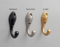China GRH Wholesale Wood Aluminum 1/4/5/6/8 Hooks Clothes and for Coat Hook Towel Coat Hanging Wall Hook for sale