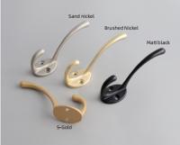 China GRH Wholesale Wood Aluminum 1/4/5/6/8 Hooks Clothes and for Coat Hook Towel Coat Hanging Wall Hook for sale