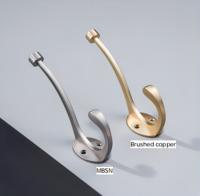 China GRH Wall Mount Hook Kitchen Modern Decorative J Self Bathroom Clothes Display Towel Metal Coat Wall Hooks for sale