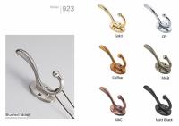 China Nordic Black Simple Hook Metal Coat Hat Hook for Wall Zinc Clothing Coat Wall Hooks for sale
