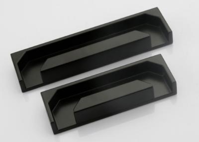 China Zinc Cabinet Door Pulls 96mm 128mm Black Hardware Handles for Wardrobe for sale