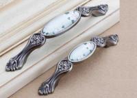 China Antique Marble Pattern Ceramic Kitchen Door Knobs 96mm 128mm 192mm Lightweight for sale
