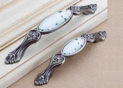 China Antique Marble Pattern Ceramic Kitchen Door Knobs 96mm 128mm 192mm Lightweight for sale