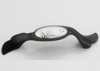 China Black Ceramic Cabinet Door Handles 96mm 128mm Hole Distance Durable Kitchen Pulls for sale