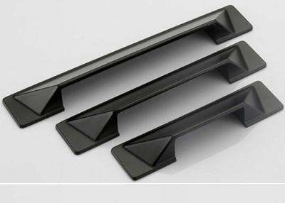 China Embedded Moving Door Cabinet Knobs and Pulls 64mm 96mm 128mm Black Hardware for sale