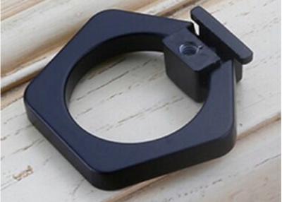 China Cabinet Wardrobe Hardware Pull Handles , Black Color Furniture Handles for sale
