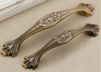 China European Bronze Antique Dresser Drawer Pulls 96mm Hole Center for Shoe Cabinet for sale