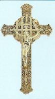 China Gold-Plated Coffin Cross Handles GRH Plastic Parts for European Coffins - 1000 MOQ, 30-Day Delivery for sale
