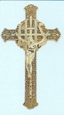 China Gold-Plated Coffin Cross Handles GRH Plastic Parts for European Coffins - 1000 MOQ, 30-Day Delivery for sale