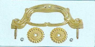 China Golden Color Coffin Plastic Handles Casket Accessories With Modern Style for sale