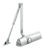 China 055 Close Bottom Machine Stainless Steel Door Closer for 25-45kg Steel Doors with 132×19mm Hole Distance for sale