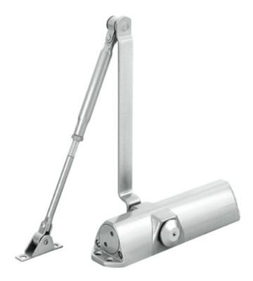 China 055 Close Bottom Machine Stainless Steel Door Closer for 25-45kg Steel Doors with 132×19mm Hole Distance for sale