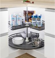 China Stainless Steel Revolving Rack Corner Basket 383-840mm Kitchen Storage Accessory for sale