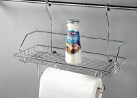 China Metal Kitchen Spice Rack and Paper Holder Organizer 400x210x330 mm for sale
