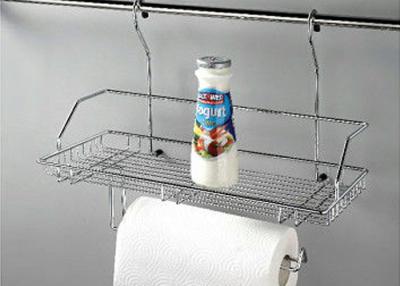 China Metal Kitchen Spice Rack and Paper Holder Organizer 400x210x330 mm for sale