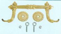 China Metal Coffin Handles with Zinc Alloy Grippers for Funeral Bearing 168cm for sale