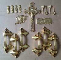 China Plastic Casket Handle Hardware Set 100 Sets Gold Silver Antique for sale